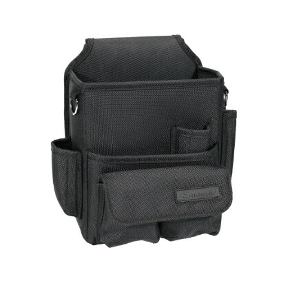 【楽天市場】DENSAN（デンサン/ジェフコム） スムーズハイポーチ NDS-862-KKK [フタ付ポケット2個+内ポケット・スムーズポケット8カ所]：ケンチクボーイ