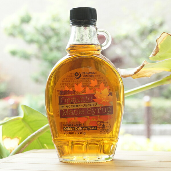 【楽天市場】オーサワの有機メープルシロップ(Golden Delicate Taste)/250ml Organic Maple Syrup ...