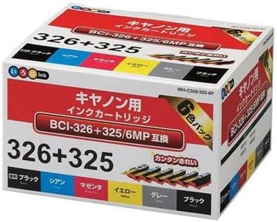 【楽天市場】CANON(キヤノン)用互換インク 6色セット IRH-C326/325-6P (BCI-326/325/6P対応) (沖縄・離島は宅配便不可)：ケンユー アウトレット