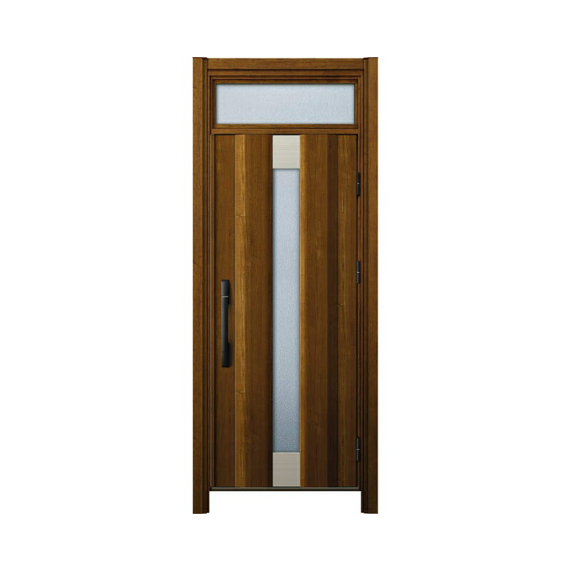 【楽天市場】リフォーム 玄関ドア YKKap ドアリモ D30 アルミドア S01 木目色 片開き ランマ付 オーダーサイズ W783～982×H2023～2600リフォーム DIY：建材百貨店
