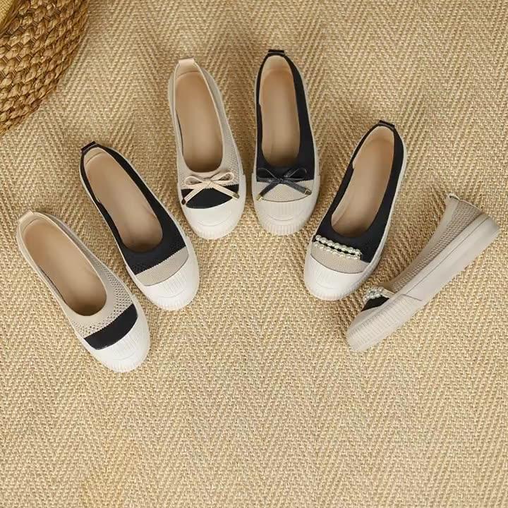 【楽天市場】パンプス スニーカー カジュアル スリッポン 柔らかソール 春 夏 メッシュ デッキシューズ ラウンドトゥ 厚底 ぺたんこ靴 スリッポンシューズ ローヒール：KENZOファッション ...