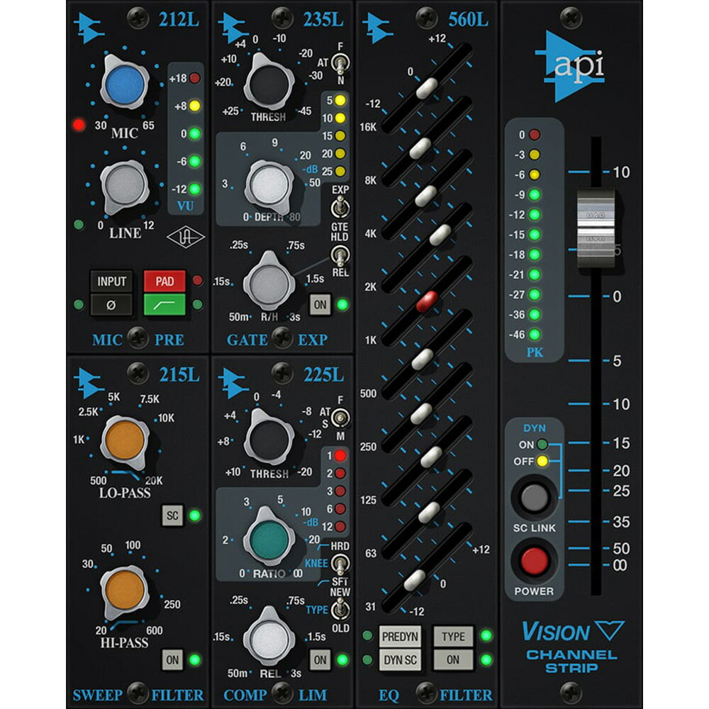 【楽天市場】UNIVERSAL AUDIO API Vision Channel Strip Collection 【ダウンロード版/メール ...