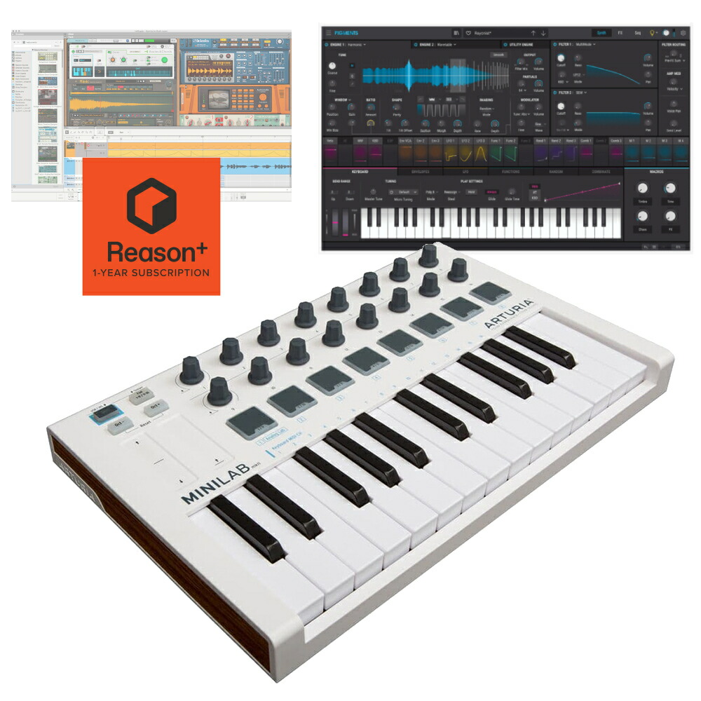 【楽天市場】Arturia MINILAB MK2 SP 【数量限定 PIGMENTS & Reason+ バンドル】：MUSICLAND ...