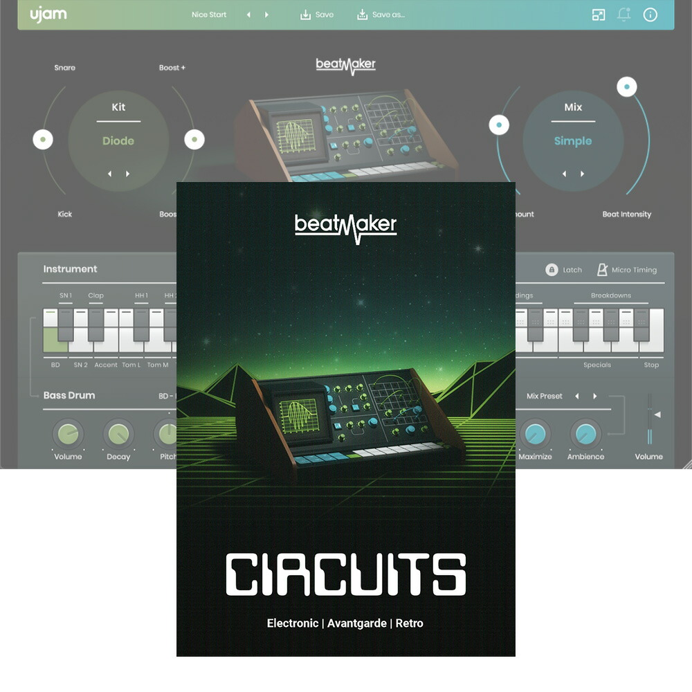 【楽天市場】UJAM Beatmaker CIRCUITS【メール納品】：MUSICLAND KEY -楽器-