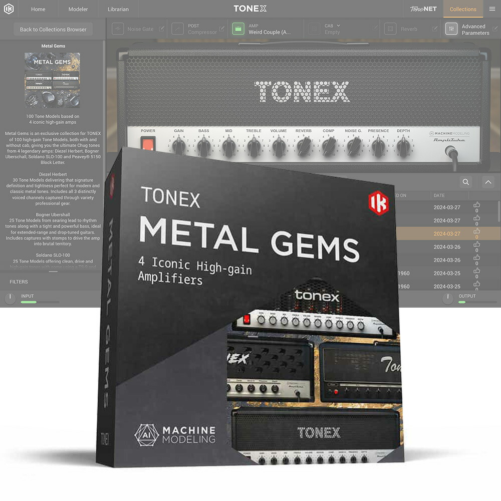 【楽天市場】IK Multimedia TONEX Metal Gems Signature Collection [メール納品][メーカープロモーション 3/31まで]：MUSICLAND ...