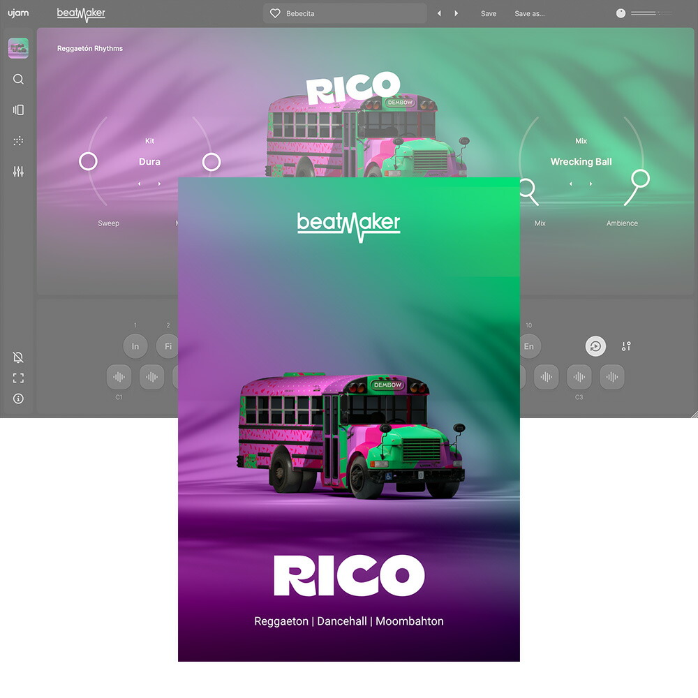 【楽天市場】UJAM Beatmaker RICO 3 [メール納品][メーカープロモーション 8/3まで]：MUSICLAND KEY -楽器-