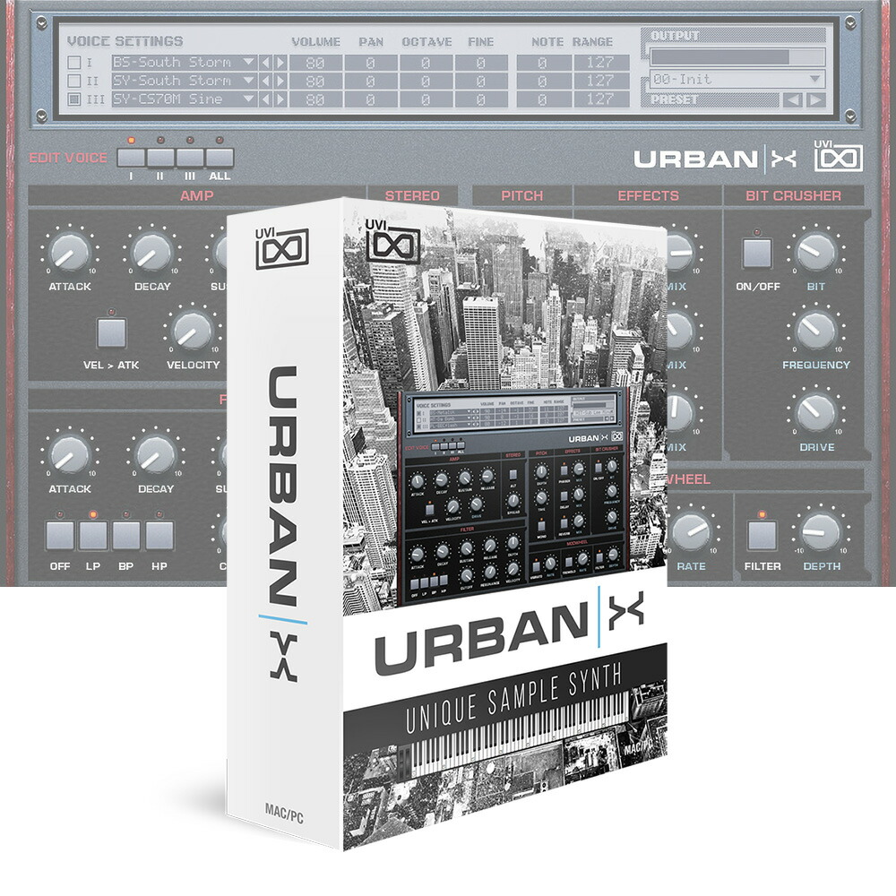 【楽天市場】UVI URBAN X [メール納品]：MUSICLAND KEY -楽器-