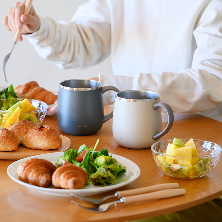 【KEYUCA公式店】ケユカ pomaステンレスマグ 400ml[食器 コップ マグカップ 保温 保冷 シンプル おしゃれ ステンレスマグカップ ステンレス マグ キャンプ アウトドア カップ ...