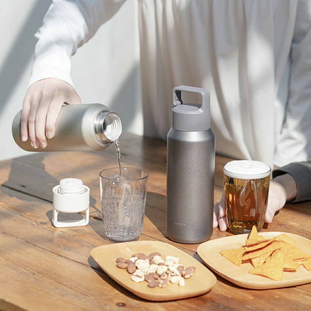 【楽天市場】【KEYUCA公式店】ケユカ 食洗 kupliaステンレス炭酸ボトル 550ml[炭酸対応 カラビナ付き 保温 保冷 シンプル おしゃれ ボトル水筒 ステンレスボトル マグボトル ...