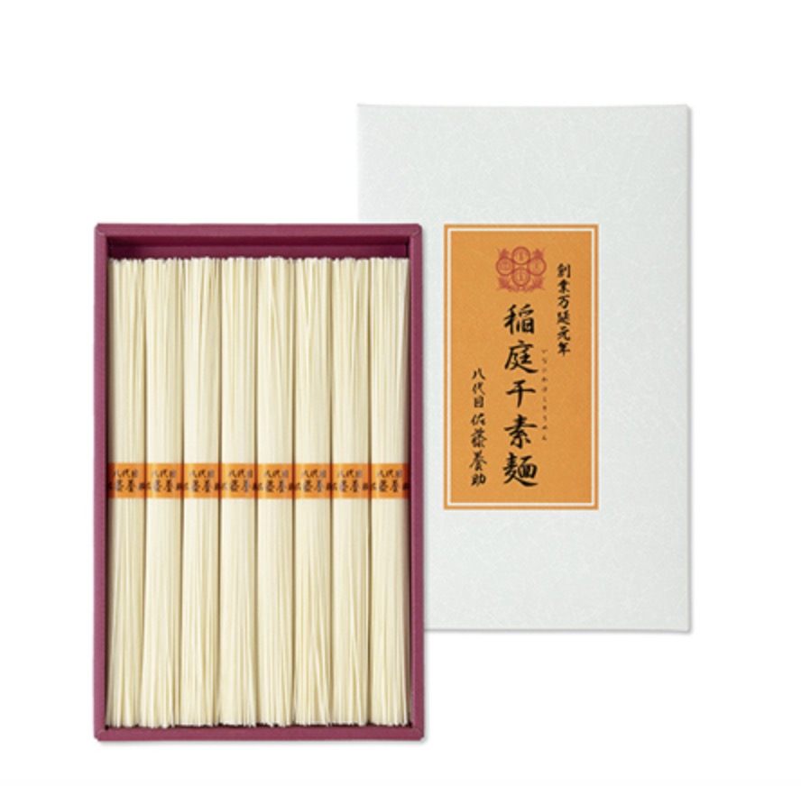 【楽天市場】稲庭そうめん 佐藤養助 稲庭干饂飩 そうめん IS-30 640g (80g×8束)：約7～8人前うどん 佐藤 比内地鶏 udon 湯沢 秋田 乾麺 お歳暮 稲庭うどん：秋田物産 ...