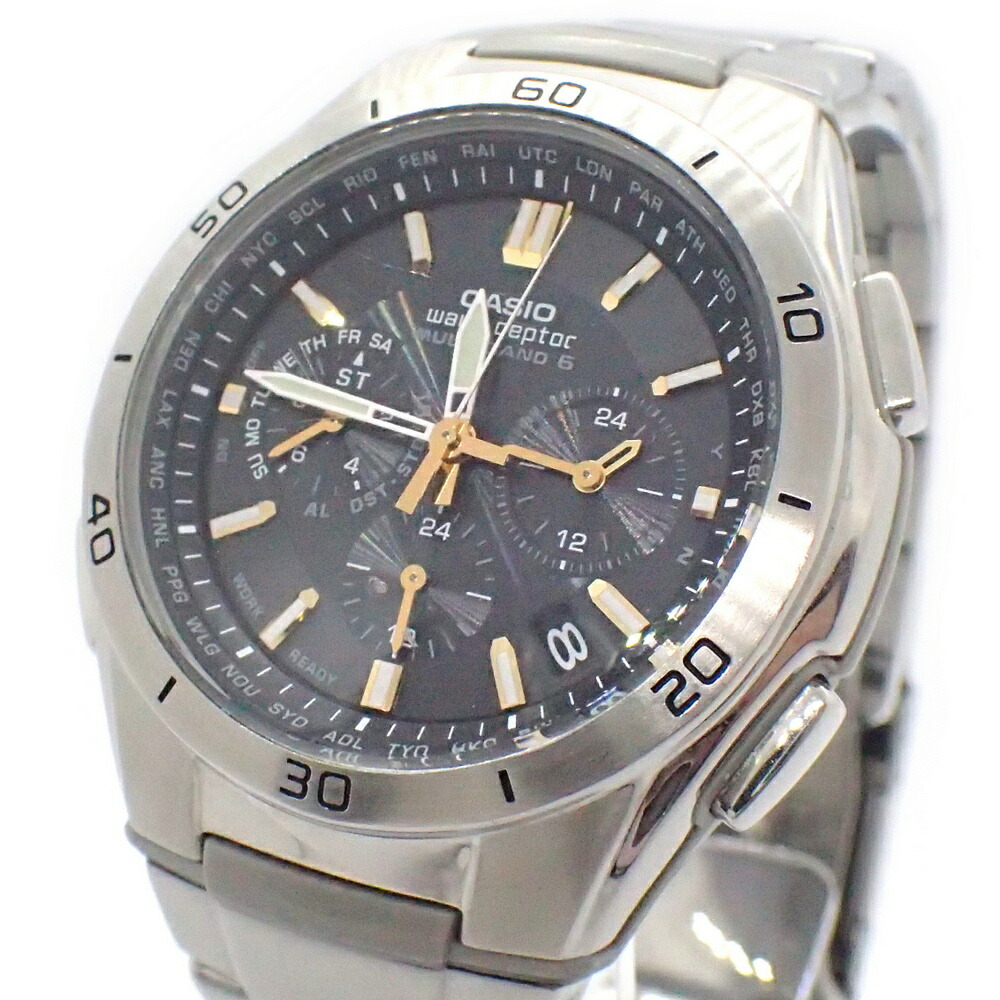 【楽天市場】【電波ソーラー】CASIO カシオ『Wave ceptor《ウェーブセプター》』5174 WVQ-M410/SS/ブラック文字盤 ...