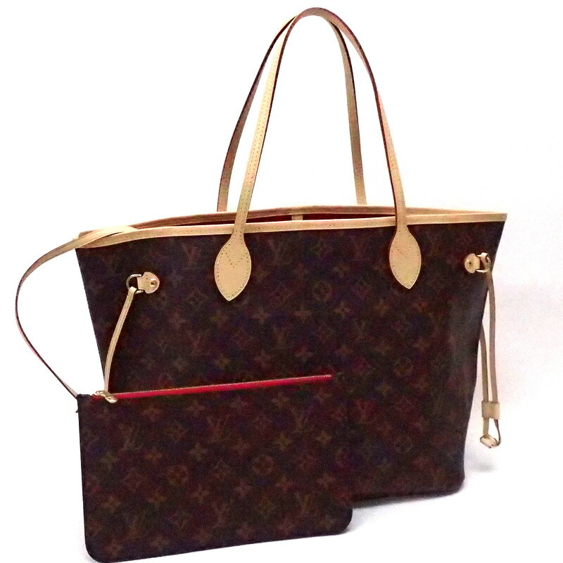 【楽天市場】【★LOUIS VUITTON★】ルイヴィトン 《モノグラム》 『ネヴァーフルMM/ポーチ付き』 《スリーズ/レッド》M41177 ...