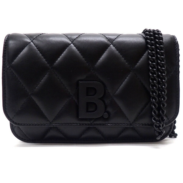 【楽天市場】【★BALENCIAGA★】バレンシアガ『チェーンウォレット』ブラック/レザー/キルティング/チェーンバッグ/ポシェット/チェーン ...