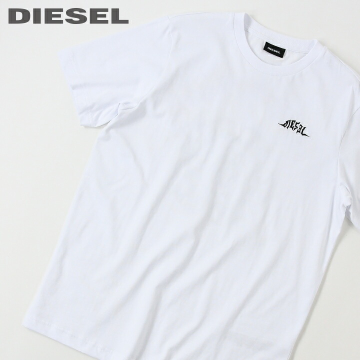 【楽天市場】 Diesel ディーゼル メンズ 刺繍ロゴ プリント コットン 半袖tシャツ カットソー【t Just E15】【サイズxs