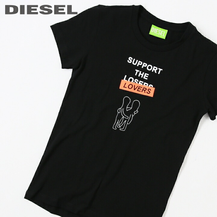 【楽天市場】★diesel ディーゼル レディース★サスティナブル グリーンレーベル ラバープリント 半袖tシャツ カットソー【t Soal
