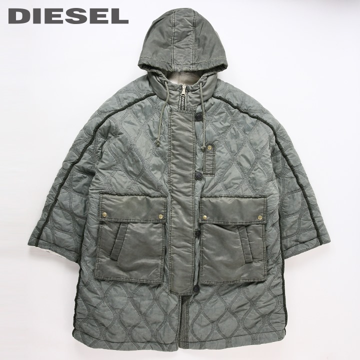 【楽天市場】★DIESEL ディーゼル レディース★リバーシブル ナイロン ボア 中綿キルティングコート【W-DAYA-21】【サイズXXS】【2サイズ程大きめのサイズ感】【グリーングレー系 ...