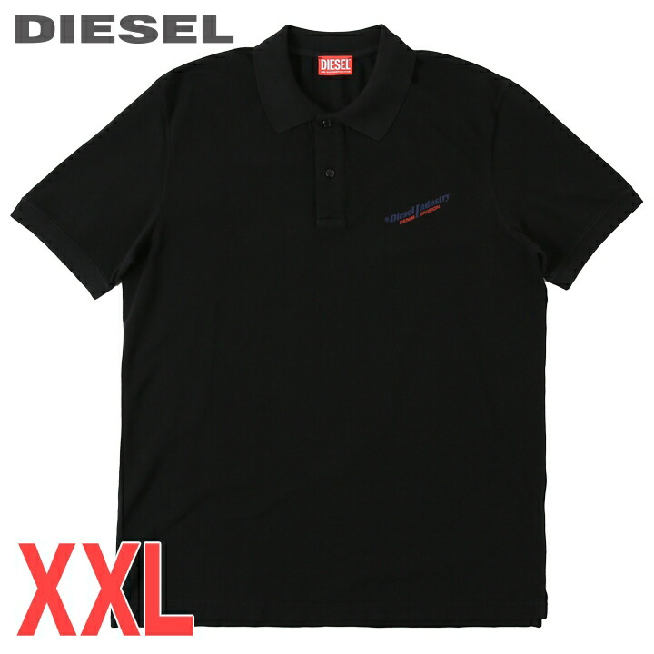 【楽天市場】 Diesel ディーゼル メンズ ロゴプリント 鹿の子 半袖ポロシャツ【t Smith Ind】【サイズxxl】【ブラック