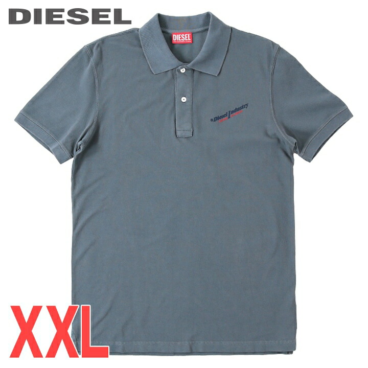 【楽天市場】 Diesel ディーゼル メンズ ロゴプリント 鹿の子 半袖ポロシャツ【t Smith Ind】【サイズxxl】【グレー】die