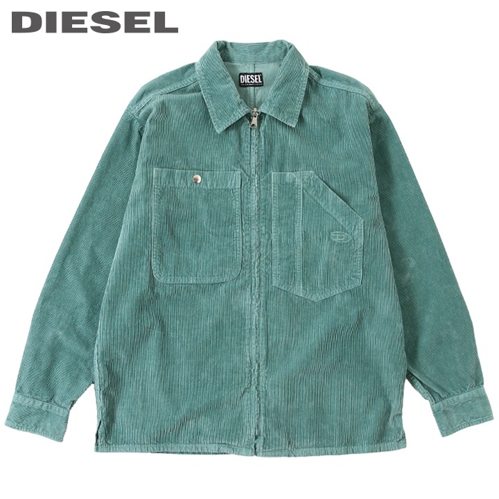 【楽天市場】 Diesel ディーゼル メンズ ストーンウォッシュ加工 ジップアップ 長袖コーデュロイシャツ【s Lyne】【サイズxs～xxl】【2サイズ程大きめのサイズ感】【グリーン