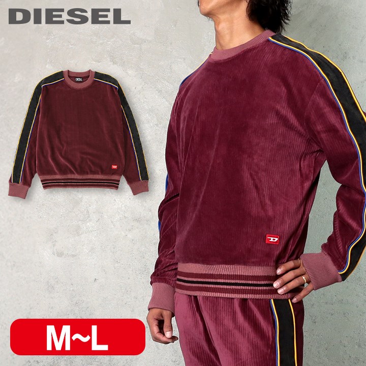 【楽天市場】 Diesel ディーゼル メンズ レディース 男女兼用 サイドラインデニム切替 長袖 プルオーバー コーデュロイスウェットシャツ トレーナー【s Meyer】【サイズm・l】【1