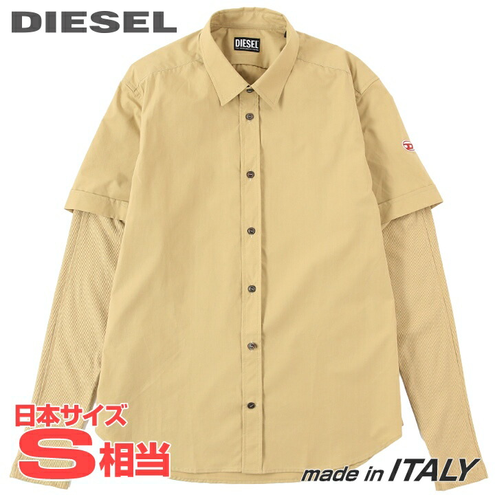 【楽天市場】 Diesel ディーゼル メンズ フェイクレイヤード 重ね着風 コットン 長袖シャツ【s Marley A】【サイズxs】【1
