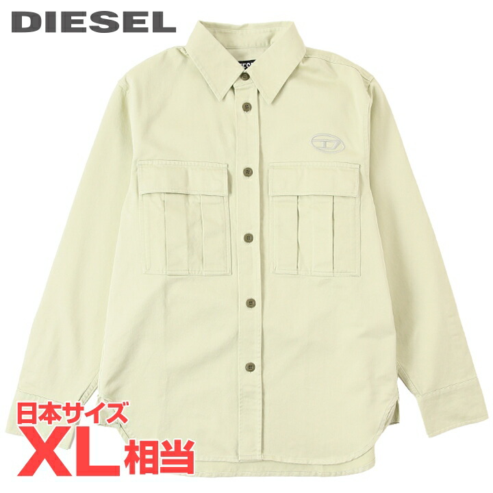 【楽天市場】 Diesel ディーゼル メンズ オーバルdロゴ刺繍 ストーンウォッシュ加工 長袖コットンシャツ【s Roow】【サイズl】【1