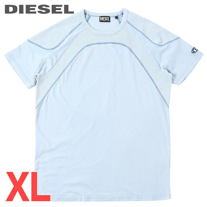 【楽天市場】 Diesel ディーゼル メンズ ワンポイントオーバルd刺繍ロゴ リブ切替 半袖tシャツ カットソー【t Riby】【サイズxl