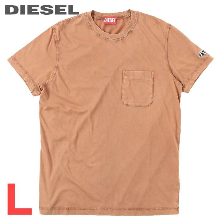 【楽天市場】 Diesel ディーゼル メンズ ワンポイントオーバルdロゴ ダイトリートメント 半袖ポケットtシャツ カットソー【t