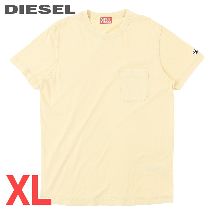 【楽天市場】 Diesel ディーゼル メンズ ワンポイントオーバルdロゴ ダイトリートメント 半袖ポケットtシャツ カットソー【t