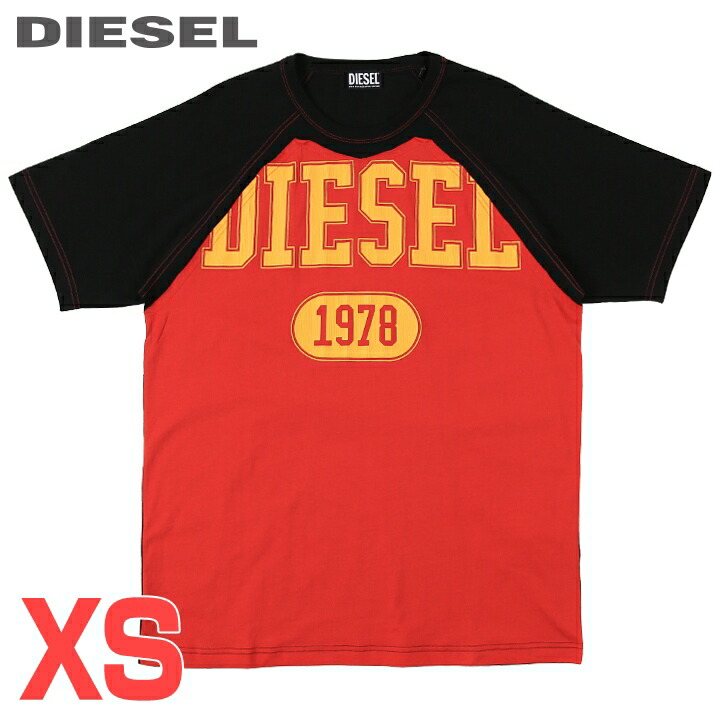 【楽天市場】 Diesel ディーゼル メンズ クラック加工プリント ラグラン 半袖tシャツ カットソー【t Raglen】【サイズxs】【レッド】die M T F4 4f9 《メーカー希望