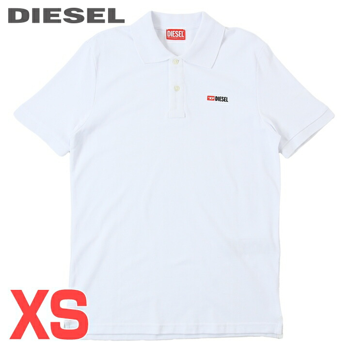 【楽天市場】 Diesel ディーゼル メンズ ワンポイントロゴ ベーシックデザイン 鹿の子 コットン 半袖ポロシャツ【t Smith Div】【サイズxs】【ホワイト】die M T F4
