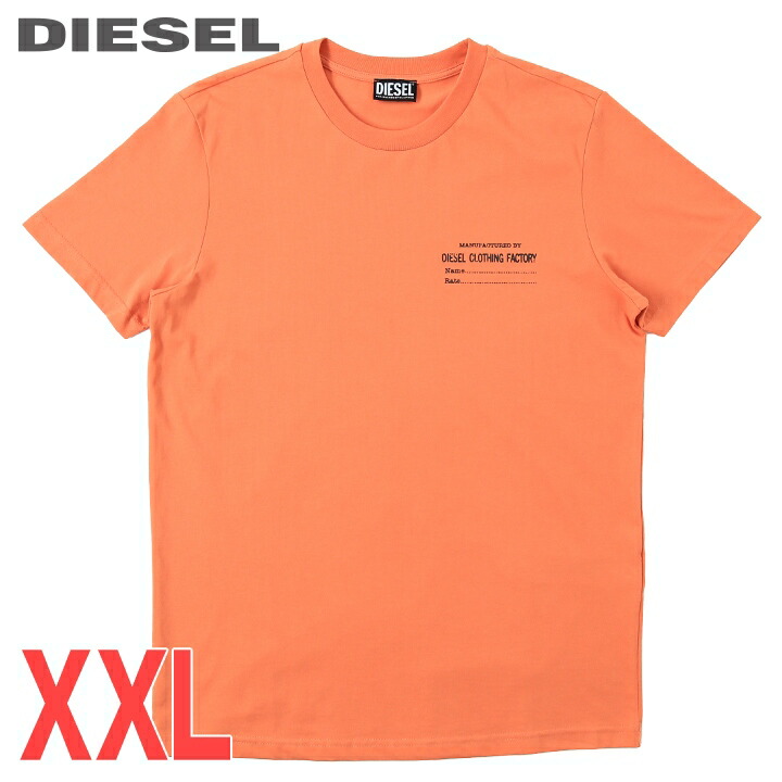【楽天市場】 Diesel ディーゼル メンズ セミラバープリント クルーネック スリムフィット 半袖tシャツ カットソー【t Diegor C5】【サイズxxl】【オレンジ】die M T