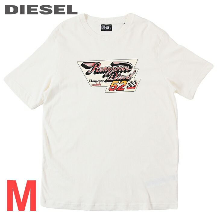 【楽天市場】 Diesel ディーゼル メンズ グラフィックプリント コットン クルーネック 半袖tシャツ カットソー【t Just C15】【サイズm】【ホワイト】die M T F4