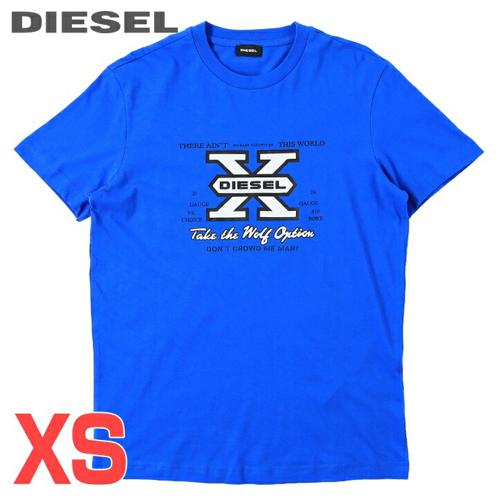 【楽天市場】 Diesel ディーゼル メンズ プラスチゾルインク ロゴプリント スリムフィット 半袖tシャツ カットソー【t Diegor K48】【サイズxs】【ブルー】die M T