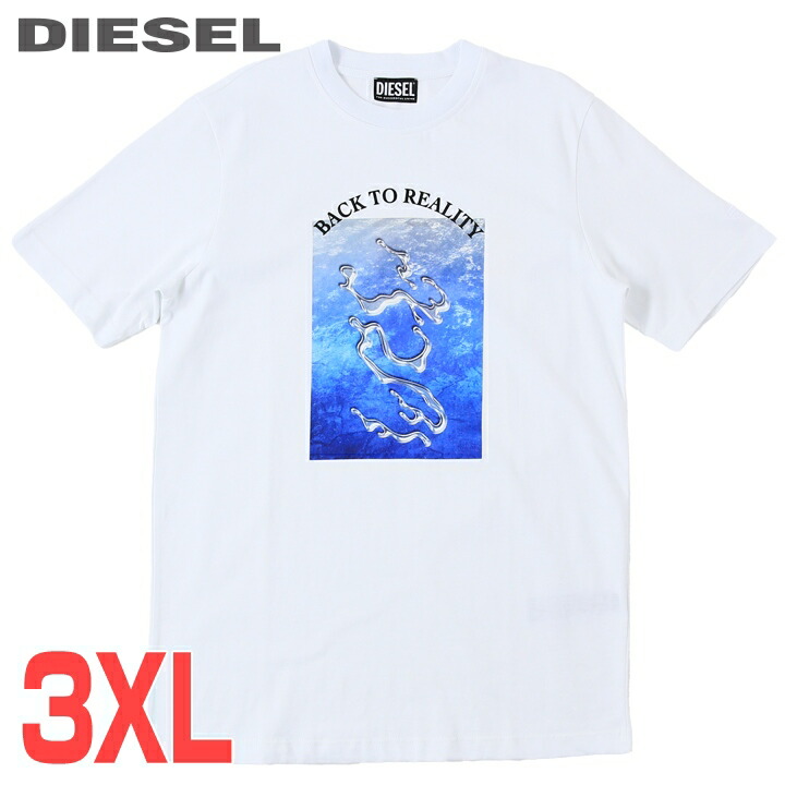 【楽天市場】 Diesel ディーゼル メンズ デジタルプリント クルーネック コットン 半袖tシャツ カットソー【t Just C6】【サイズ3xl】【ホワイト】die M T F4 4hj