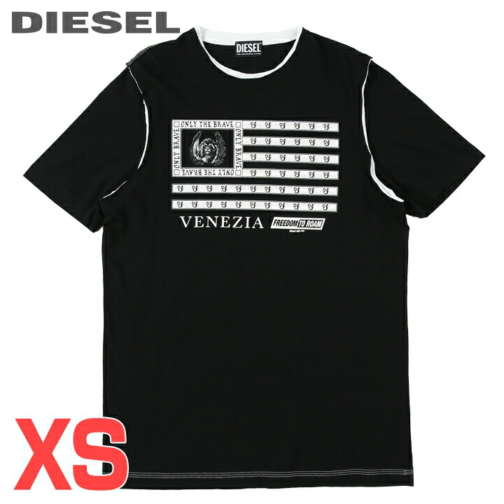 【楽天市場】 Diesel ディーゼル メンズ プリント インサイドアウト カットオフ 切りっぱなし 半袖tシャツ カットソー【t Rolland】【サイズxs】【ブラック】die M T
