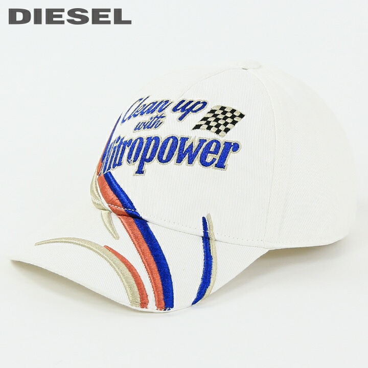 【楽天市場】 Diesel ディーゼル メンズ レディース 男女兼用 3dエンブロイダリー 刺繍 スナップバックキャップ 帽子【c Arild】【サイズ2】【ホワイト】die M A F4