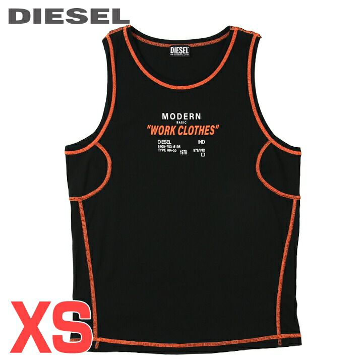【楽天市場】 Diesel ディーゼル メンズ コントラストステッチアクセント ストレッチ コットン ノースリーブカットソー タンクトップ【t Ollergo】【サイズxs】【ブラック】die