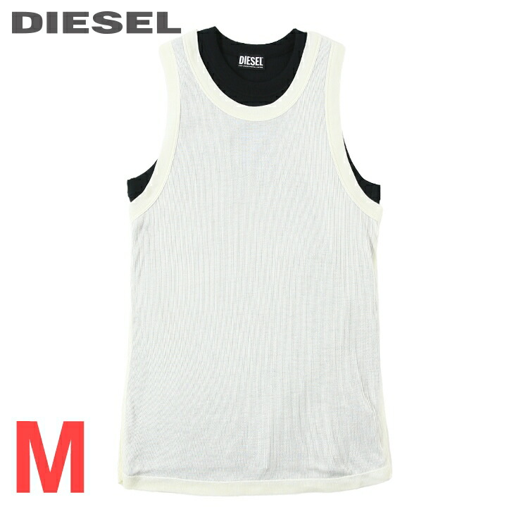 【楽天市場】 Diesel ディーゼル メンズ ワンポイントdロゴワッペン 重ね着 ストレッチ レイヤードタンクトップ【t Doubly