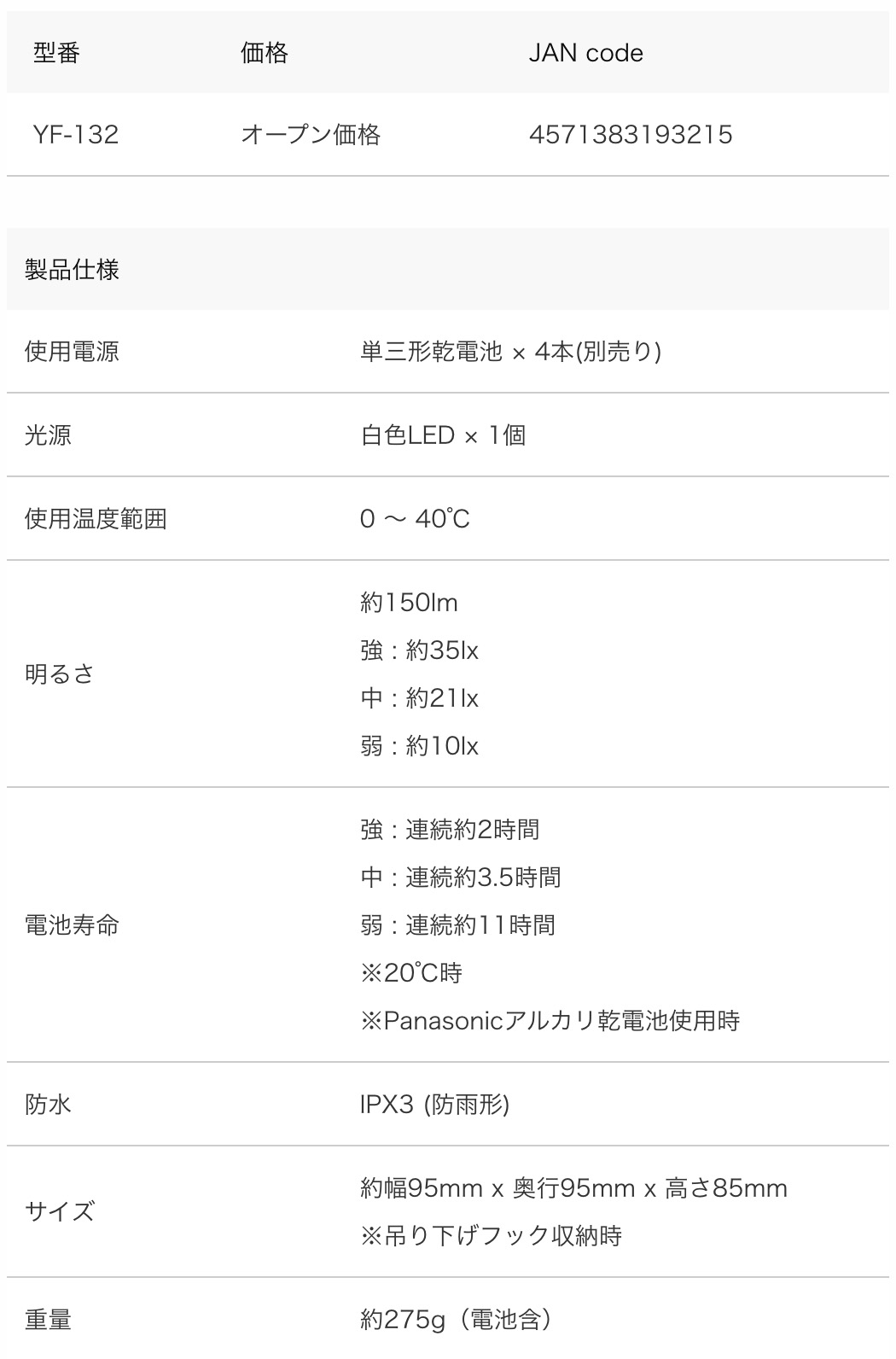 【楽天市場】【Hapyson/ハピソン】 乾電池式ランタン YF-131アウトドア 釣り 吊り下げ ライト 防災 非常用 キャンプ 山田 釣り 魚釣り フィッシング 機械屋：機械屋-SOGABE