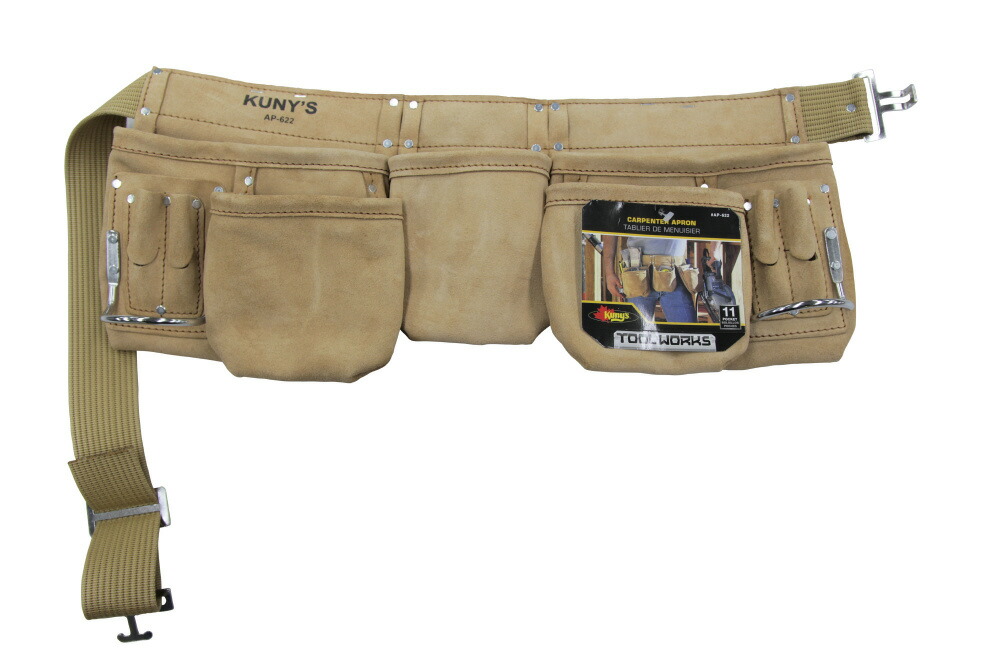 【楽天市場】KUNY'S クニーズ 腰袋両側ベルト スプリットレザー 74～117cm 5ポケット ナイロンベルトタイプ AP-622：機械工具のラプラス 楽天市場店