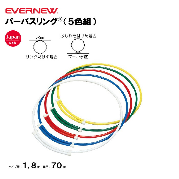 【楽天市場】【法人限定】エバニュー 水泳 パーパスリング(5色組) EVERNEW 体育 運動 プール スポーツ 学校スポーツ施設 教育施設 体操クラブ 体操教室 EHA111：喜共屋ギルド