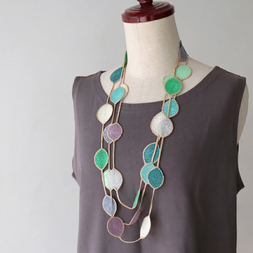 【楽天市場】オヤ ネックレス ヤプラックロング トルコ手工芸手編みレース 葉っぱモチーフ：ガラタバザール（キリム＆ラグ）
