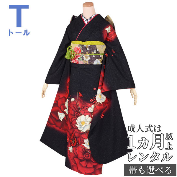 楽天市場】【振袖 レンタル】 結婚式 結納R754 正絹 黒赤 白菊 楽天市場】【振袖 レンタル】 結婚式 結納R754 正絹 黒赤 白菊