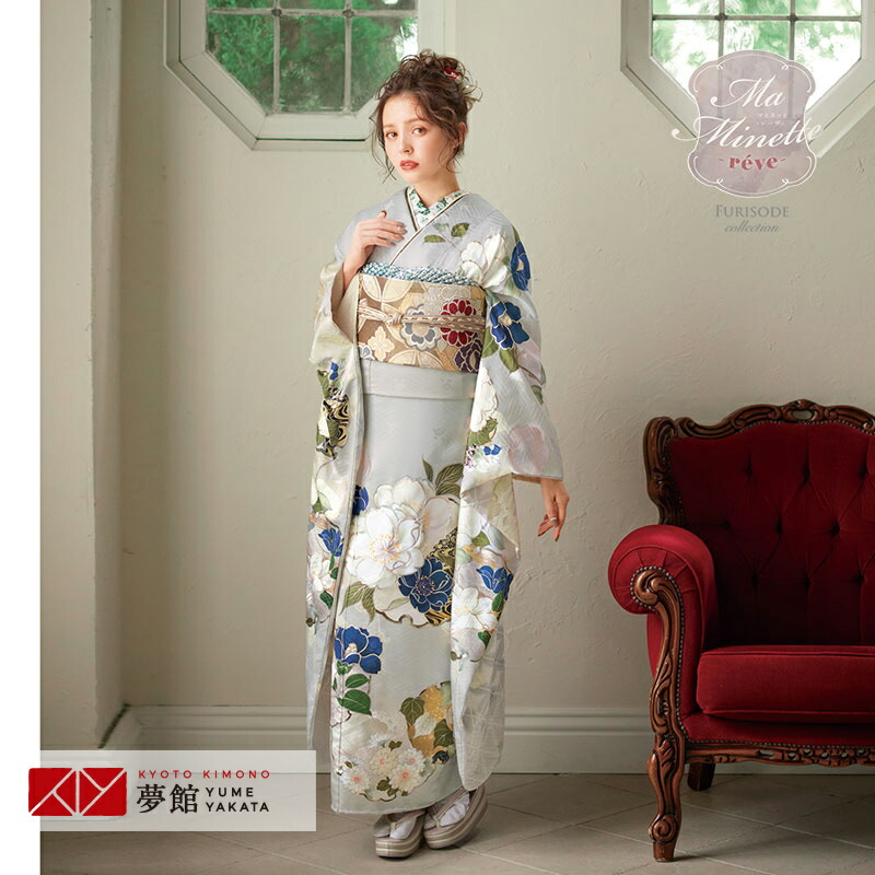 楽天市場】【振袖 レンタル】 結婚式 結納R1985 正絹 シルバー 楽天市場】【振袖 レンタル】 結婚式 結納R1985 正絹 シルバー
