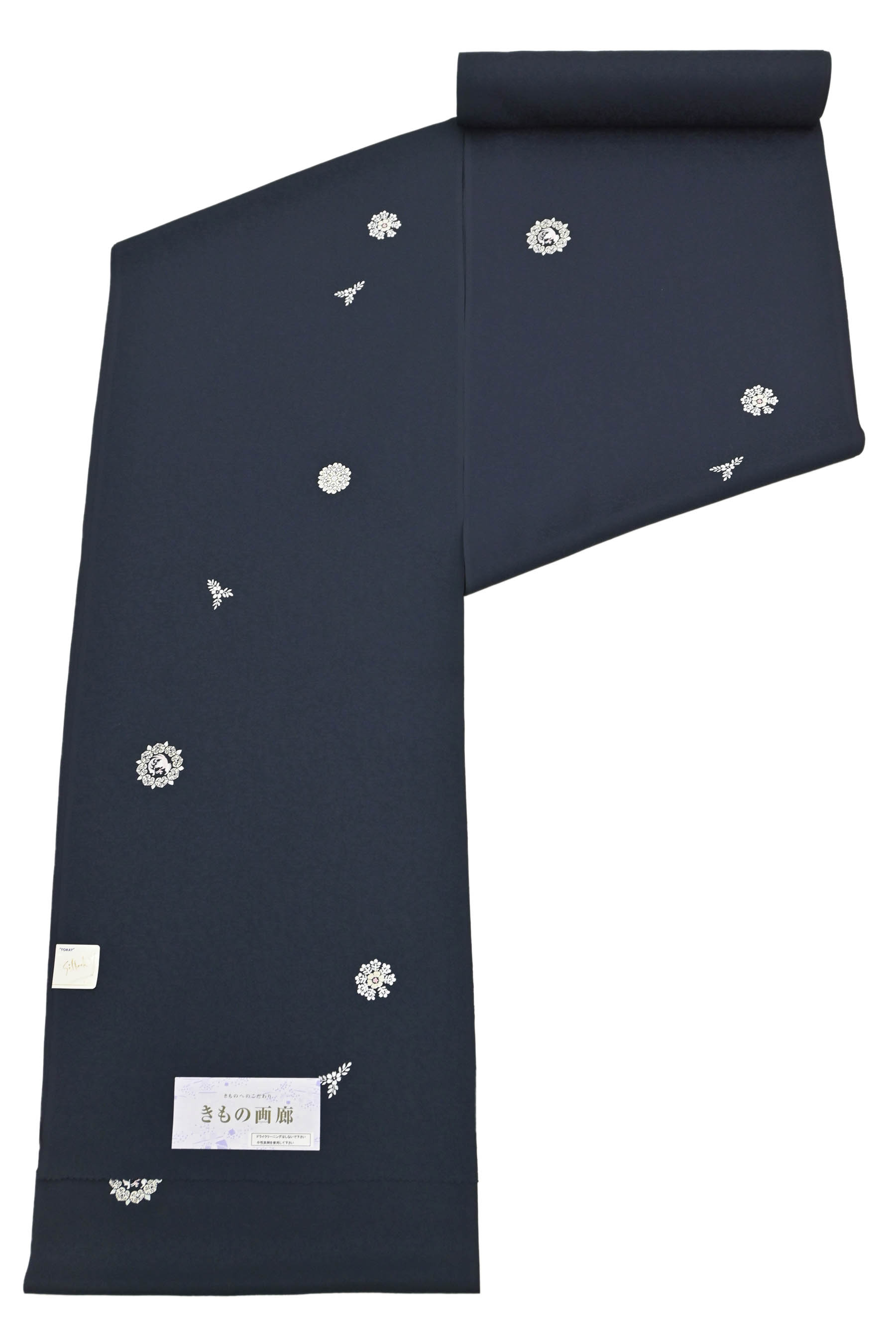 【楽天市場】【東レシルック】 小紋着尺≪きもの画廊≫ 「鳳凰華紋・濃紺色」 シワになりにくく、丸洗いもできる！ 一枚はご用意してほしいお召し物 ...