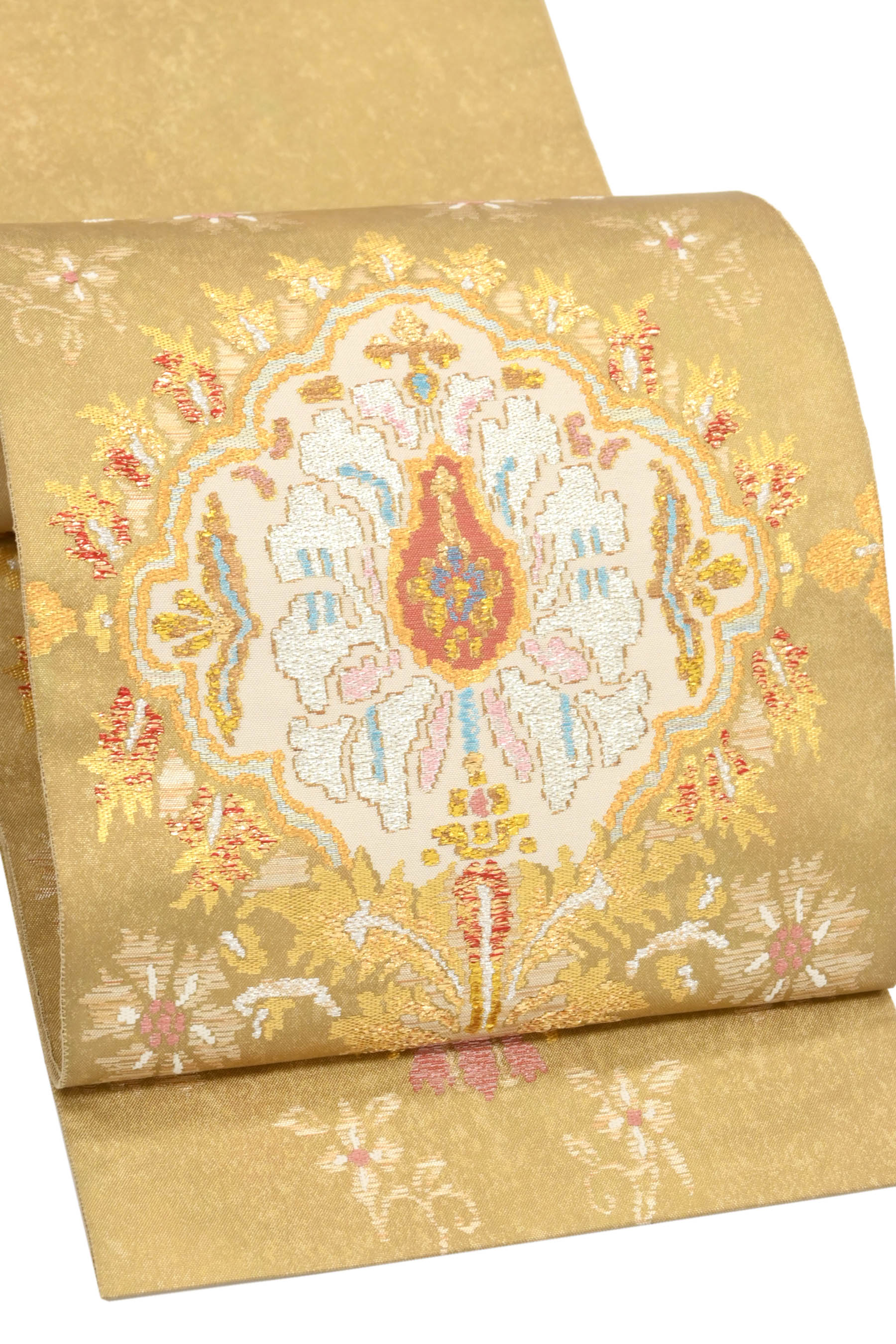 【楽天市場】【しょうざん 徳田義三図案】 特選工芸袋帯 ～燦煌華～ ≪御仕立て上がり・中古美品≫ 「天平菱花文」 現代に蘇った名匠の逸品 ...