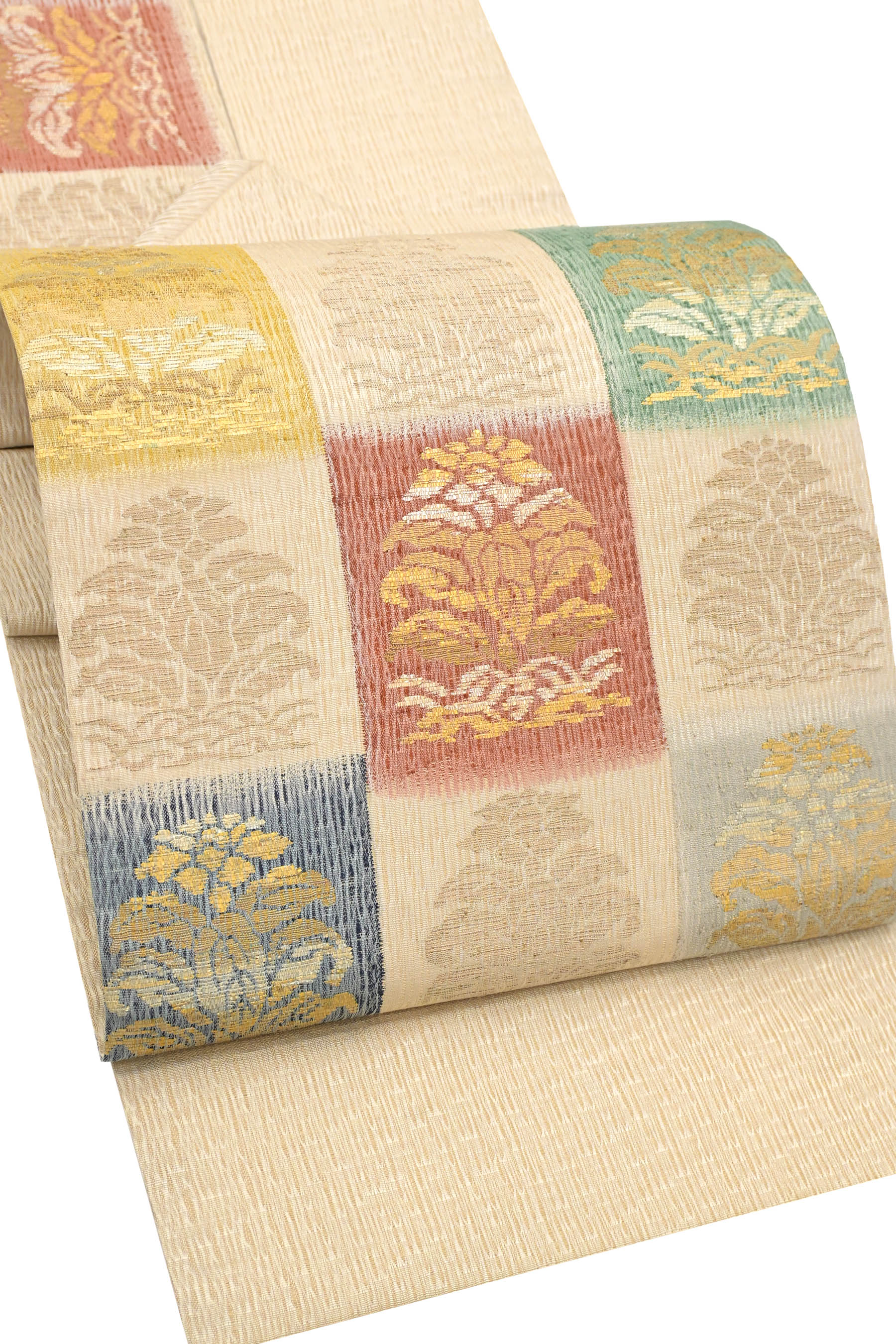 楽天市場】【新古品】「縮緬 赤茶色 秋の味覚」仕立て上がり 名古屋帯