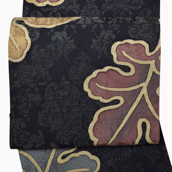 楽天市場】【中古品】仕立て上がり 袋帯 「グレー 芭蕉羅 箔無地」 羅