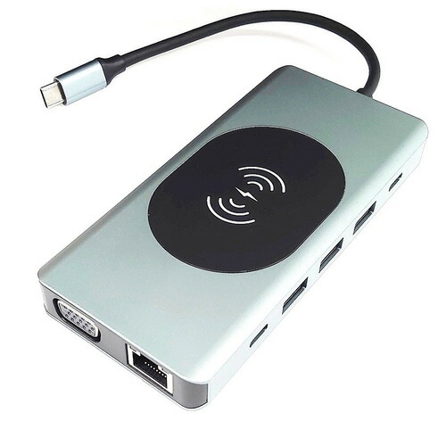 【楽天市場】RM RM-2204 13in1ドッキングステーション ワイヤレス充電器 USB PD対応 グレー：KIMURAYA NET TASTE